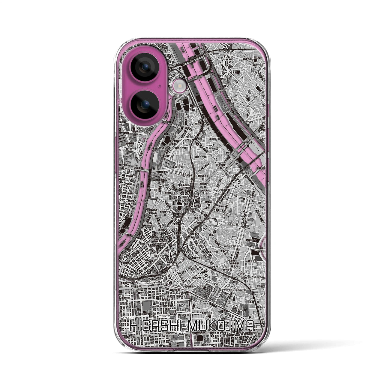 【東向島（東京都）】地図柄iPhoneケース（クリアタイプ） – クロスフィールド